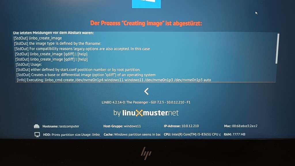 Windows11 Image lässt sich nicht erstellen / hochladen - Windowsclient - linuxmuster.net